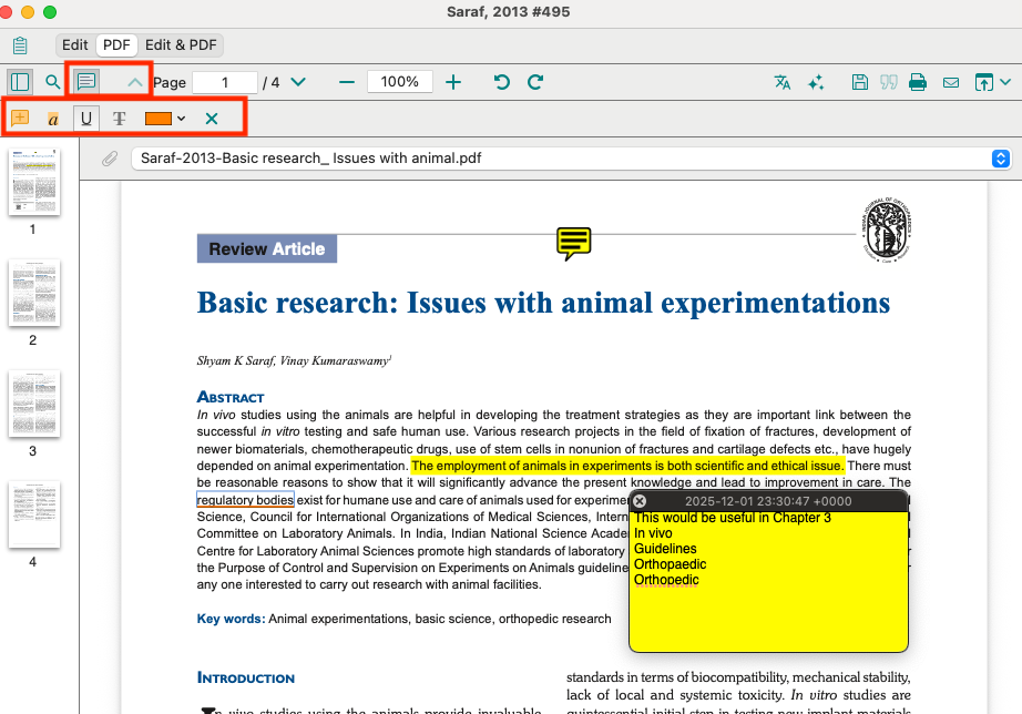 Annotate and cite from PDF Files - EndNote 2025 for Windows - Subject ...