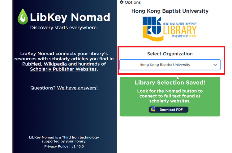 Home - LibKey Nomad – A Tool for Seamless Access to Library Resources ...