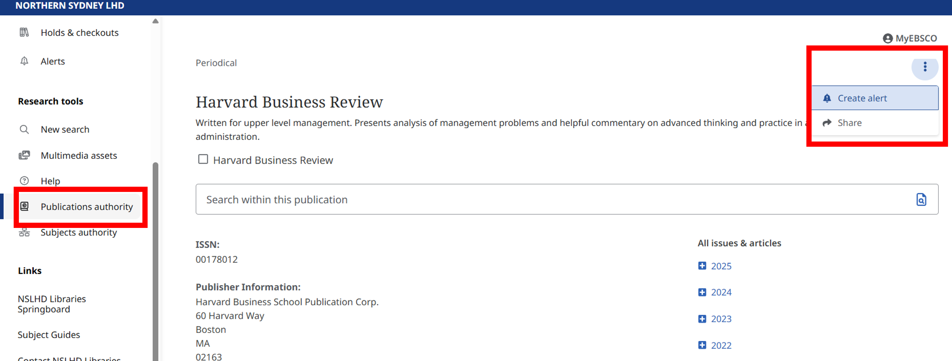 Setting up alerts and folders - EBSCO Database Guide - Subject Guides ...