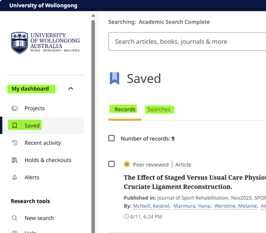 Access MyDashboard in the new user interface - EBSCOhost databases now ...