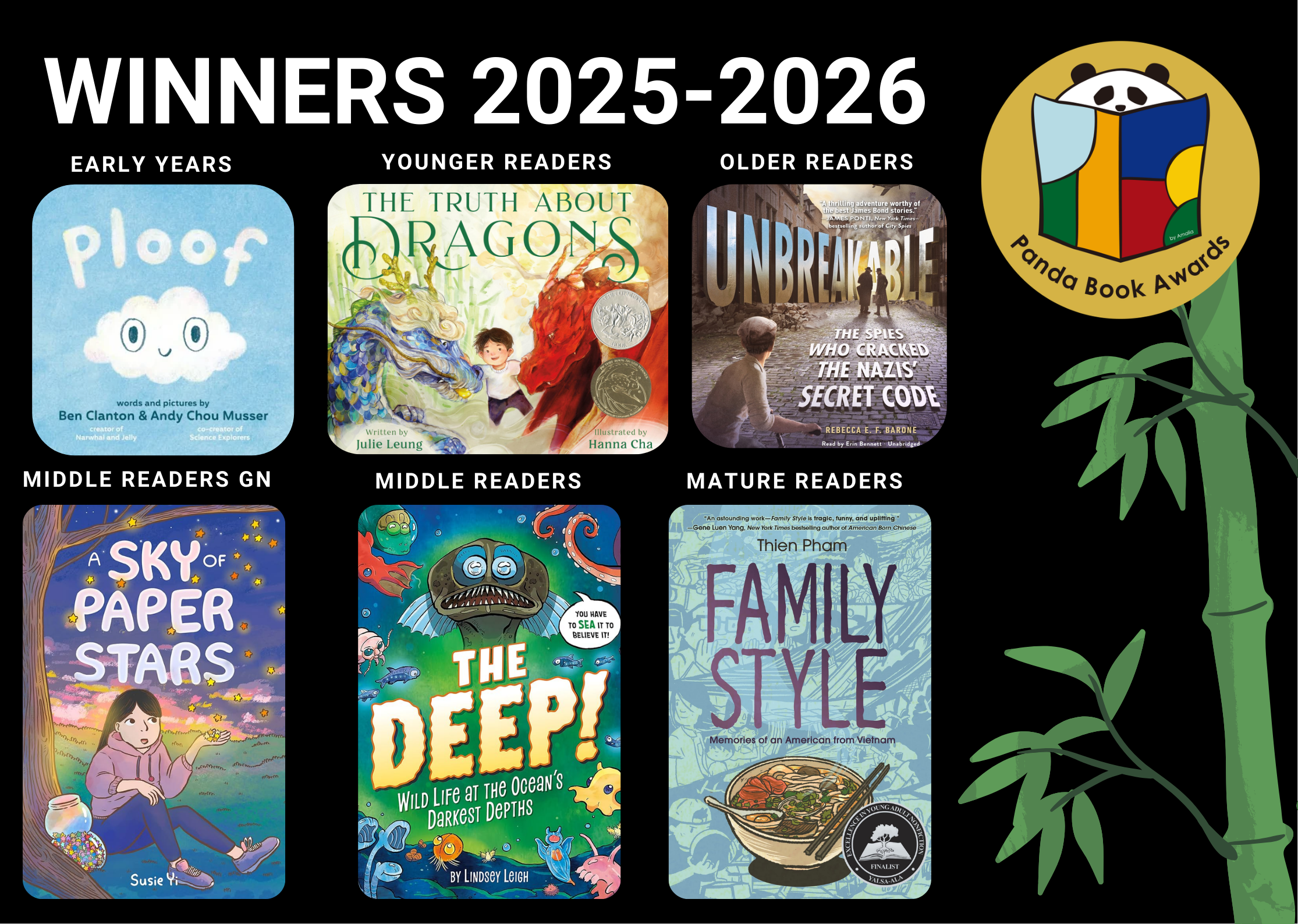 Winners 2025-26! - Panda Book Awards - ISB Libguides at International ...