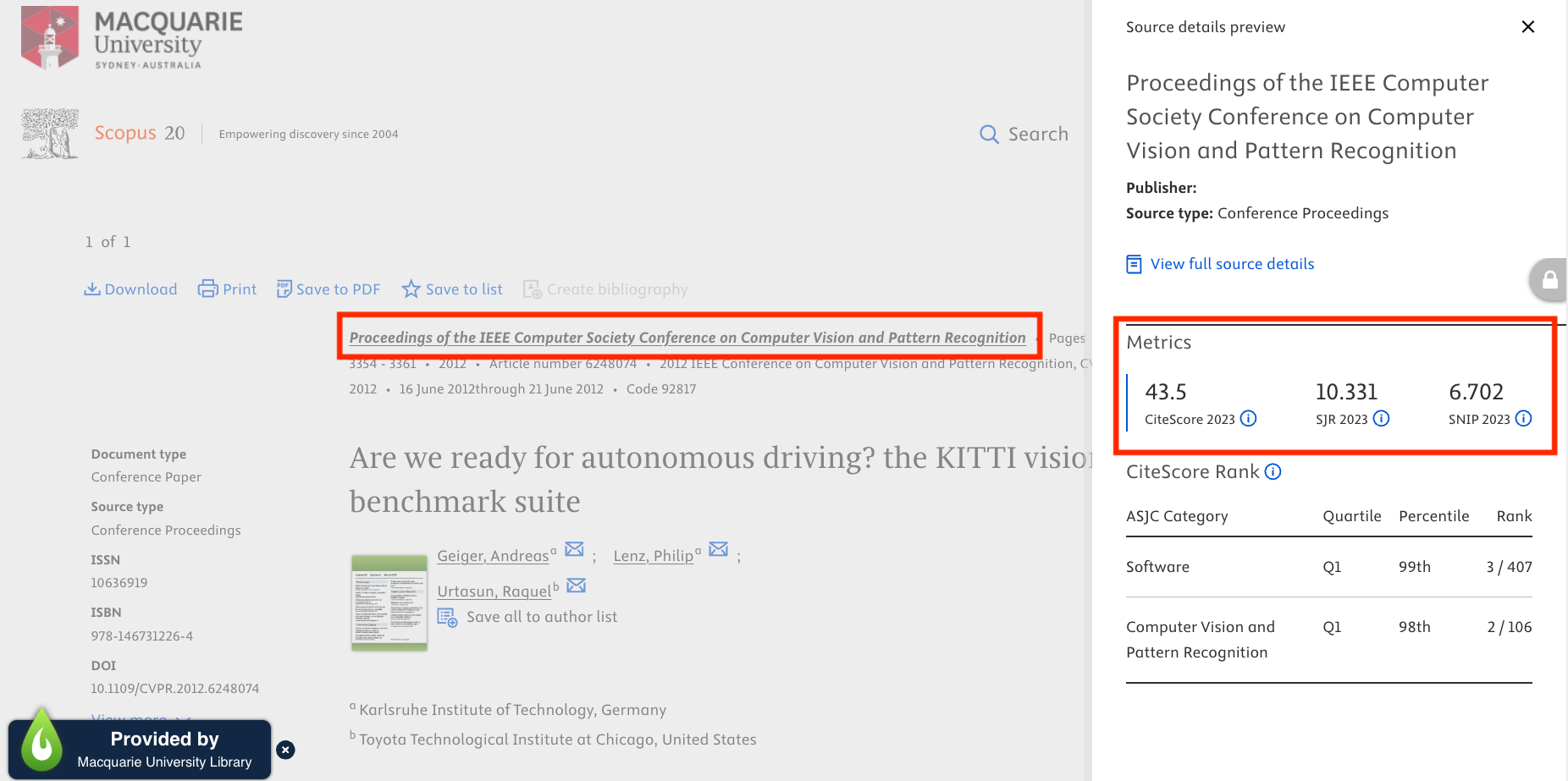 CiteScore, SNIP and SJR - Research Impact Metrics - Subject and ...