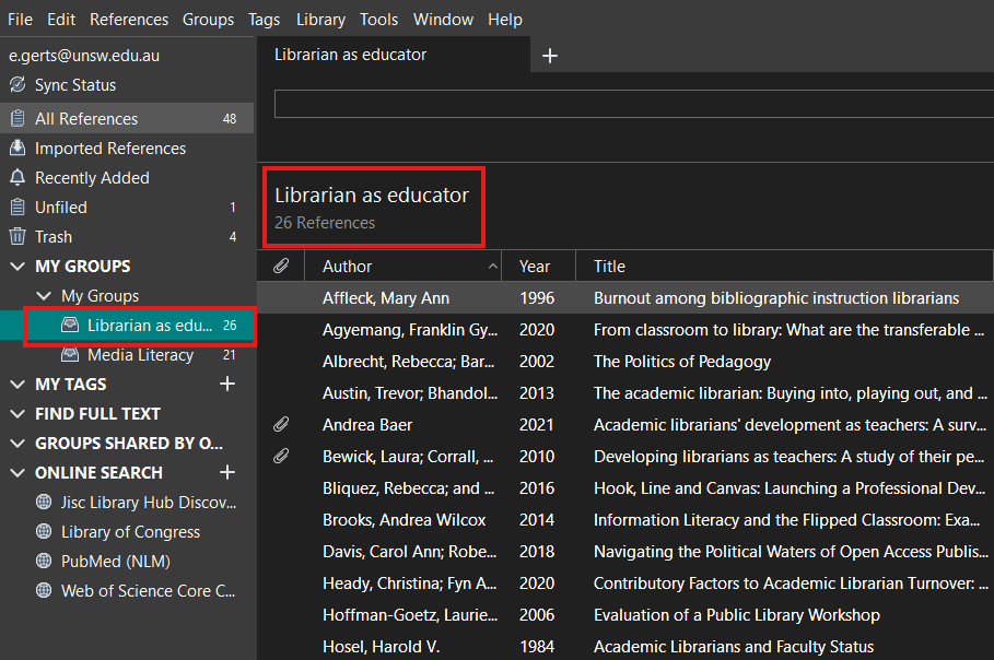 Managing References - Endnote - Resource Guides at UNSW Canberra ...