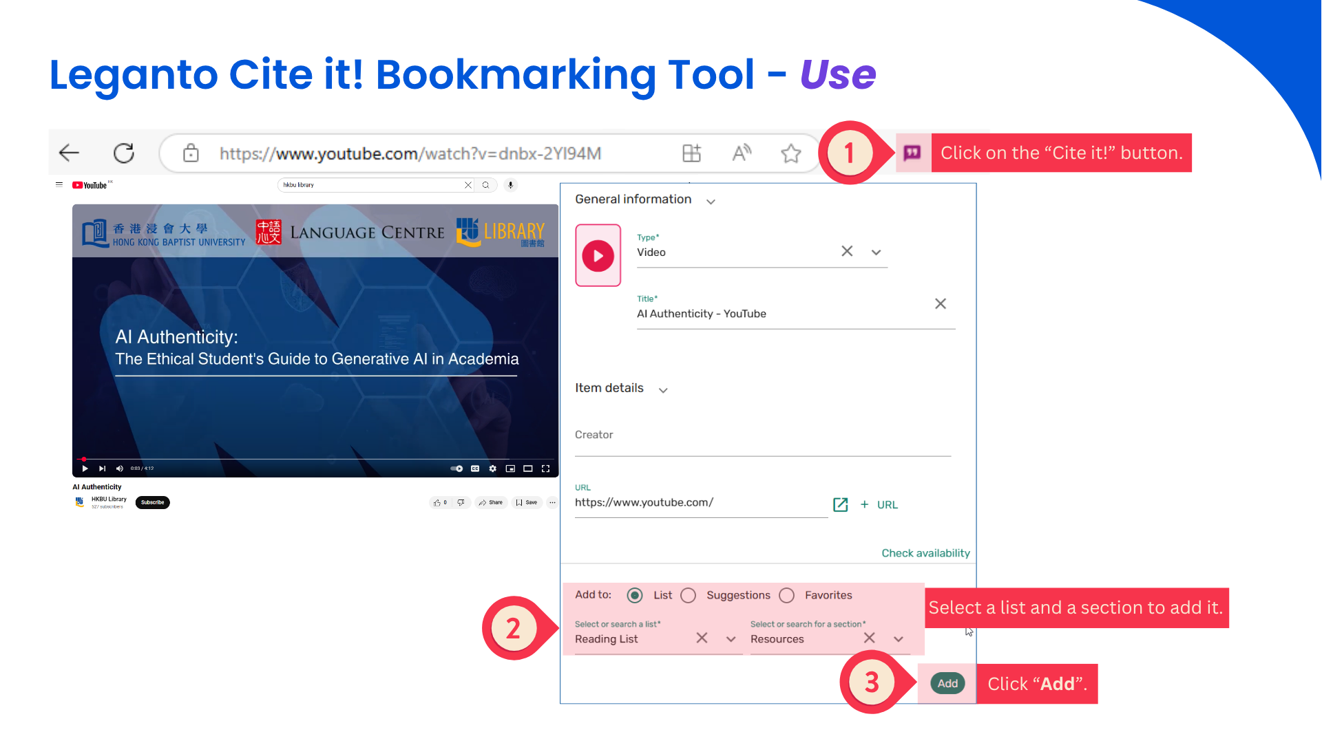 Step 2. Add Resources - Leganto Reading Lists - Research Guides at Hong ...