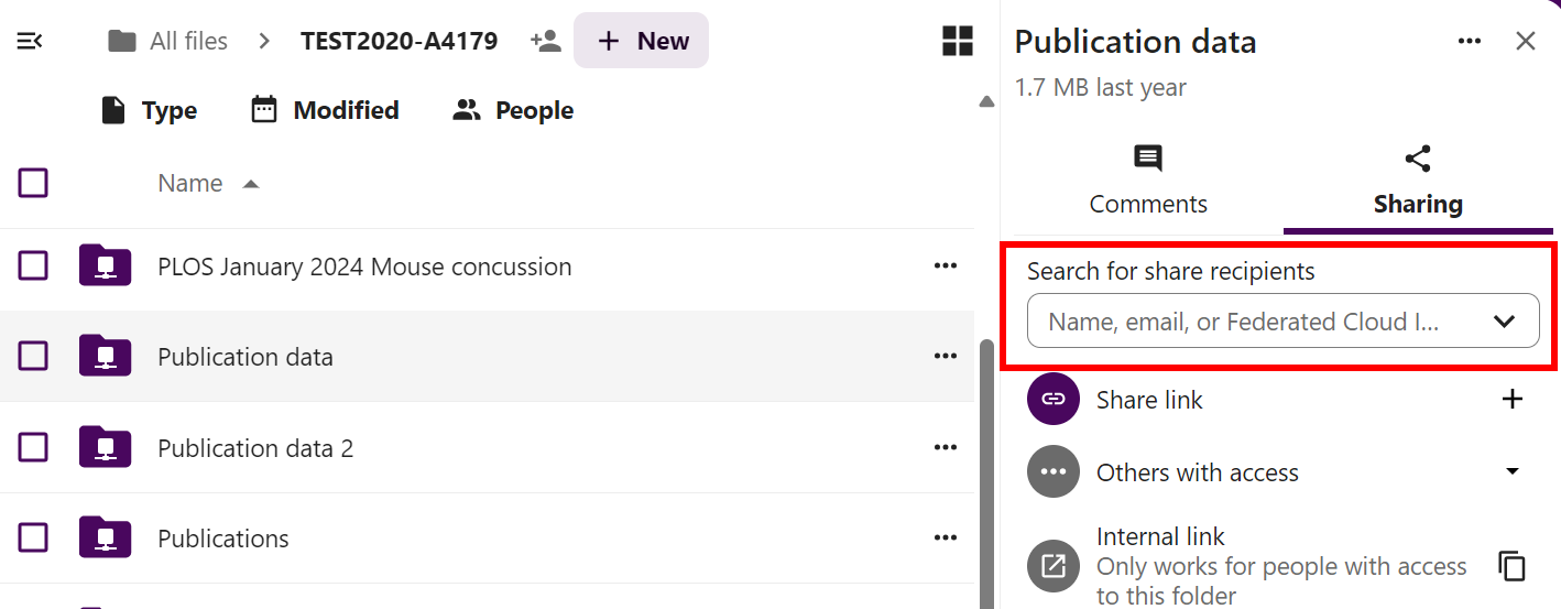 Sharing feature on UQRDM cloud - UQ Research Data Manager - Library ...
