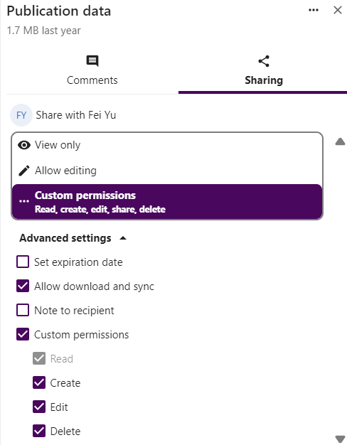 Sharing feature on UQRDM cloud - UQ Research Data Manager - Library ...