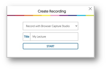Creating a recording via the browser - Library for Educators ...