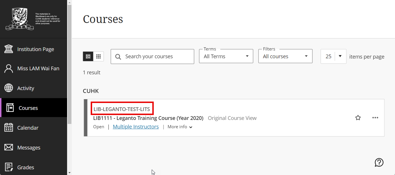 01 Login from Blackboard and create a reading list - ReadingList ...