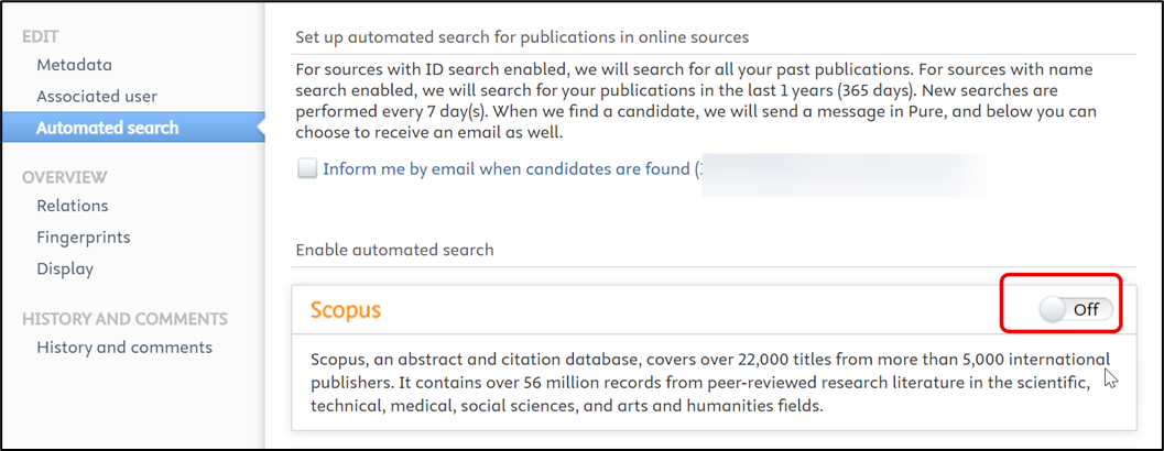 Automated search function - Research Profiles and Repository: Guide ...
