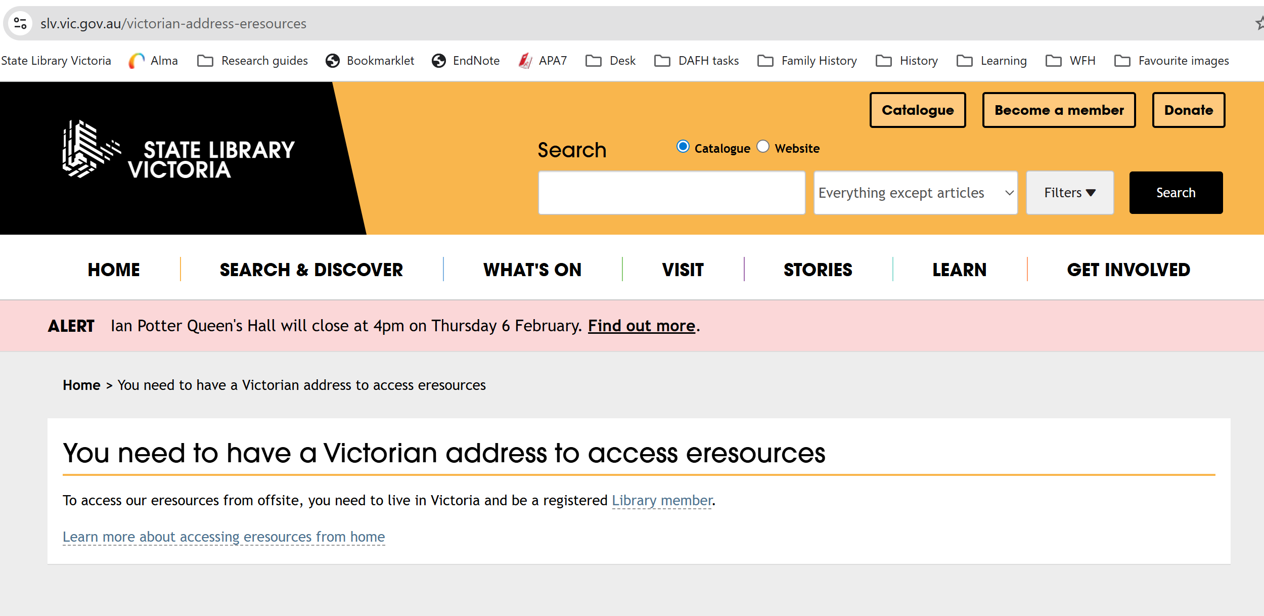 Current status of Library systems and eresources - Ask A Librarian