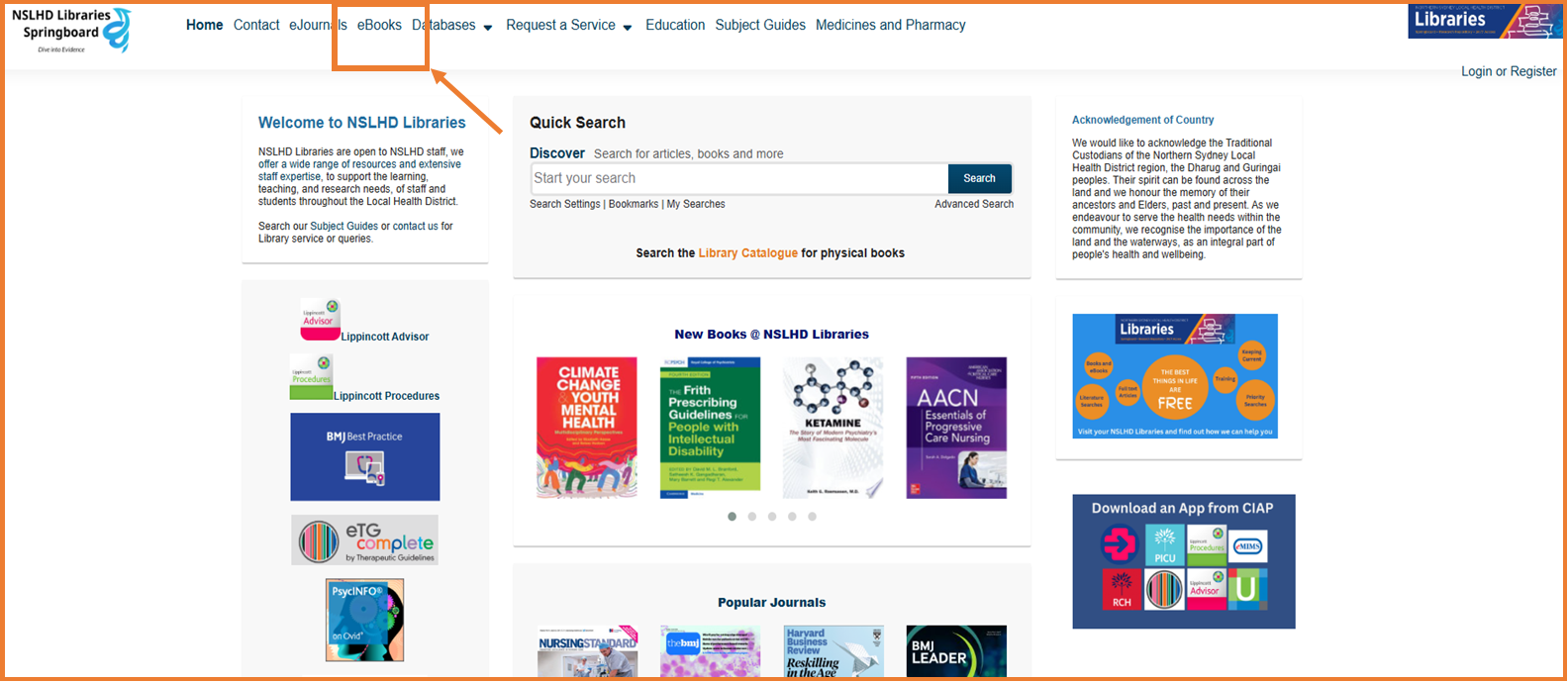 EBSCO eBooks - EBSCO Database Guide - Subject Guides at Northern Sydney ...