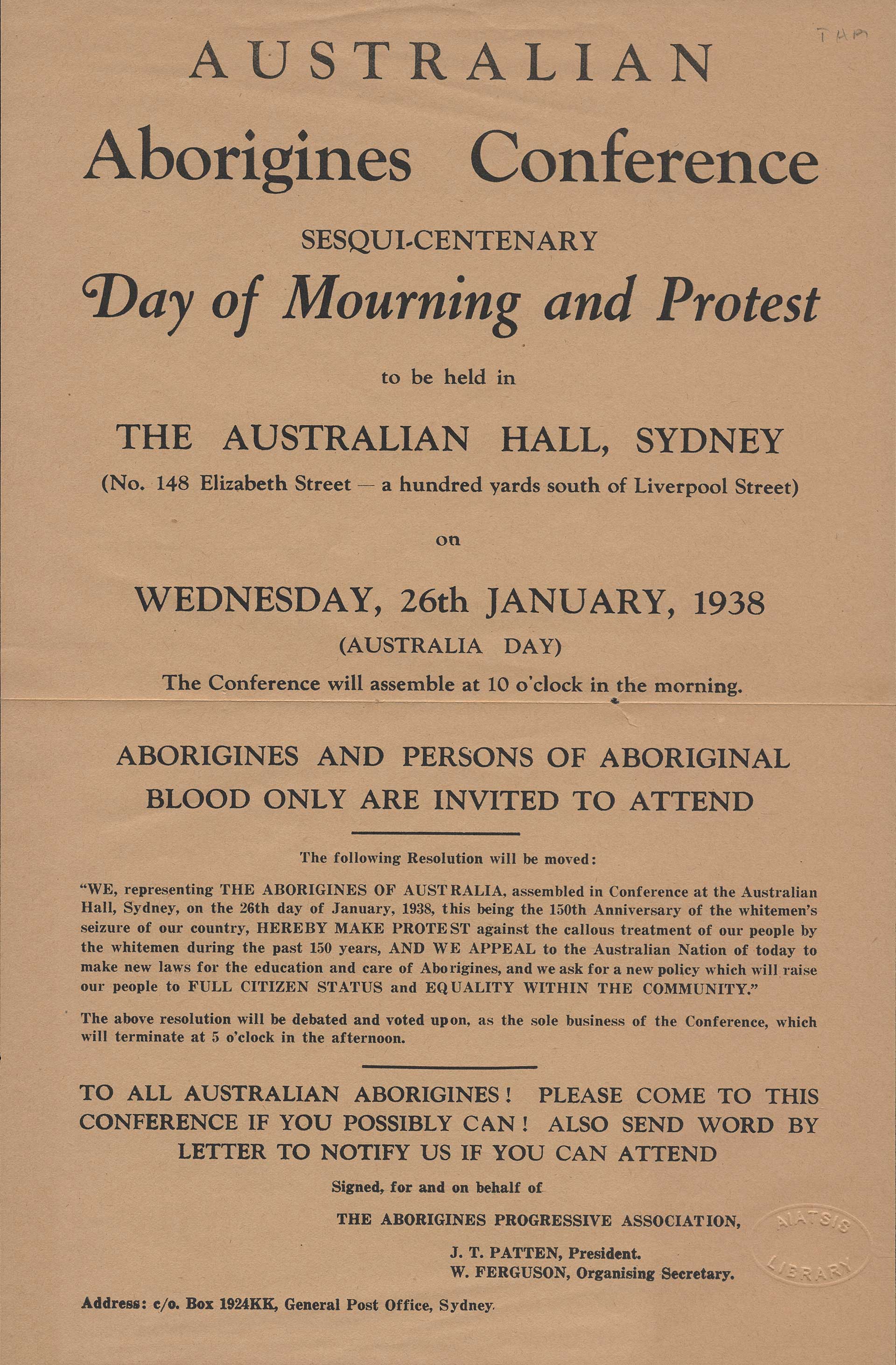 1938 Day of Mourning - First Nations Rights and Freedoms - LibGuides at ...